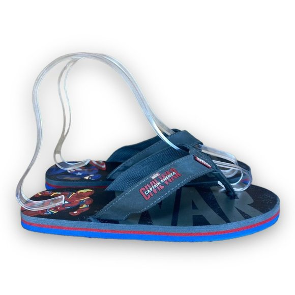 Marvel | Shoes | Marvel Captain America Iron Man Sandals Civil War Flip ...